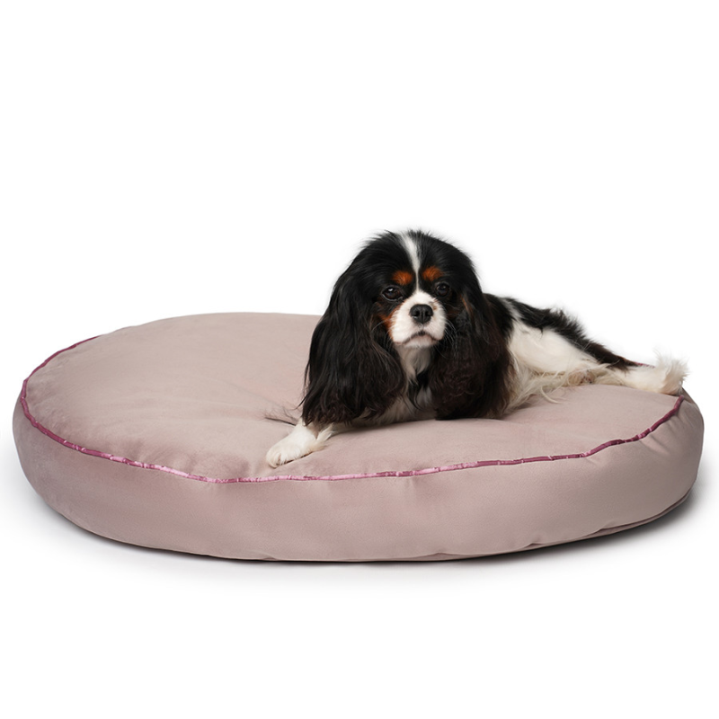 Starfire's Luxury pink oval bed for dogs | Soft & squashy safe filling
